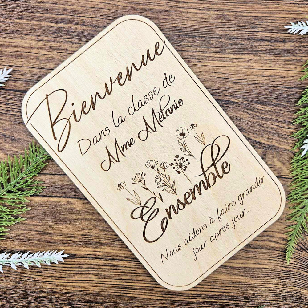 PANCARTE DE CLASSE GRANDIR ENSEMBLE
