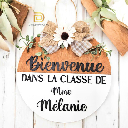 PANCARTE DE CLASSE BIENVENUE
